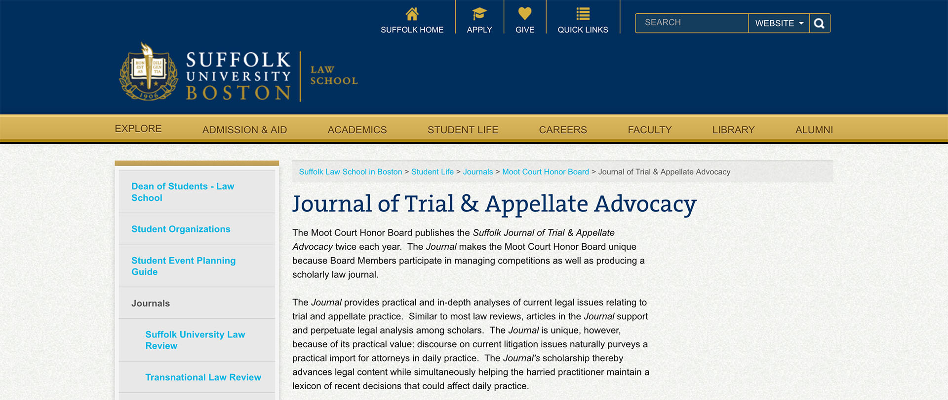 Articles published by Jason V. Owens in the Suffolk Journal of Trial & Appellate Advocacy Now ...
